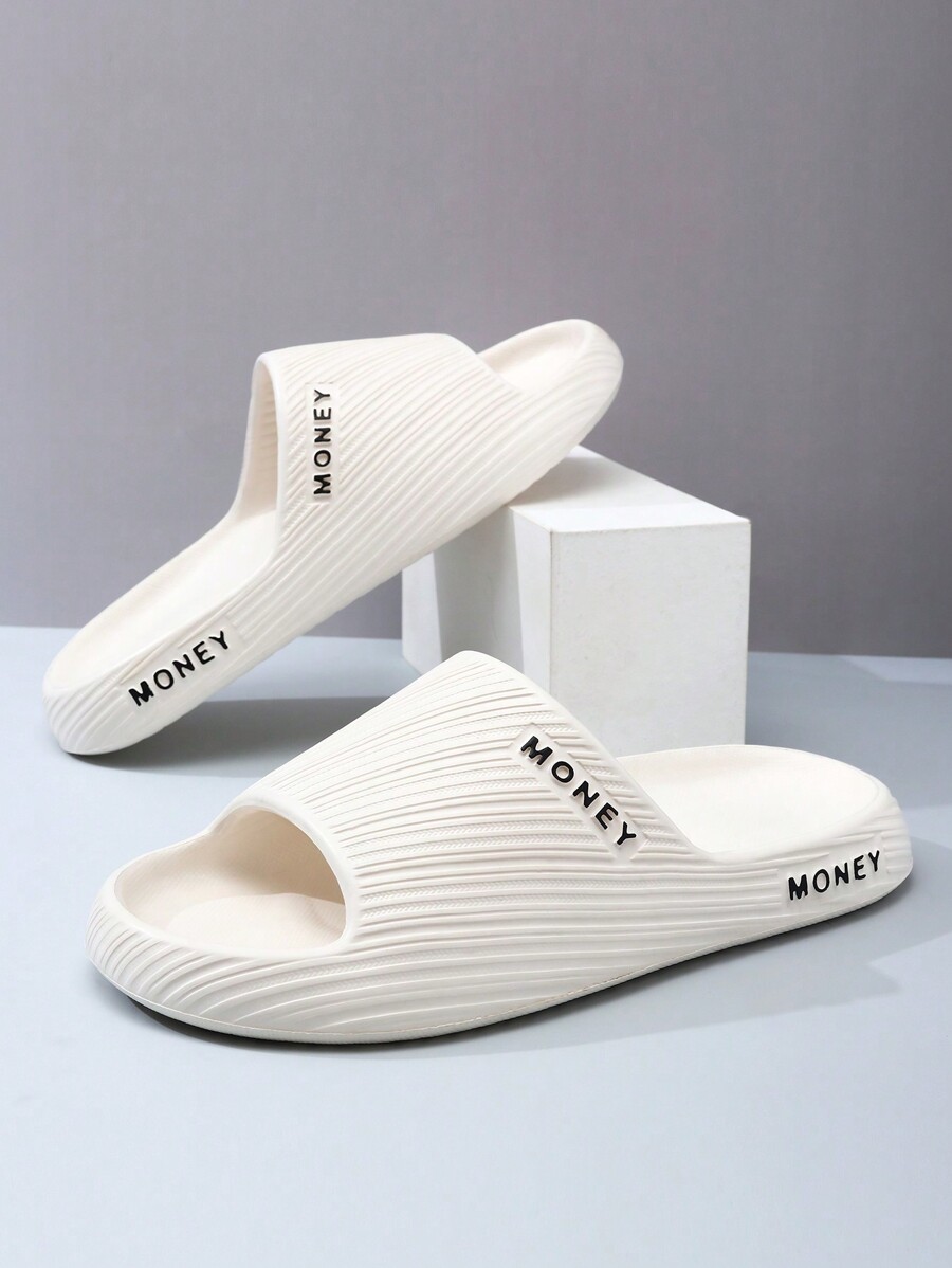 2025 New Men's Slippers, Trendy Fashion English Carved Pattern Slip-On ...