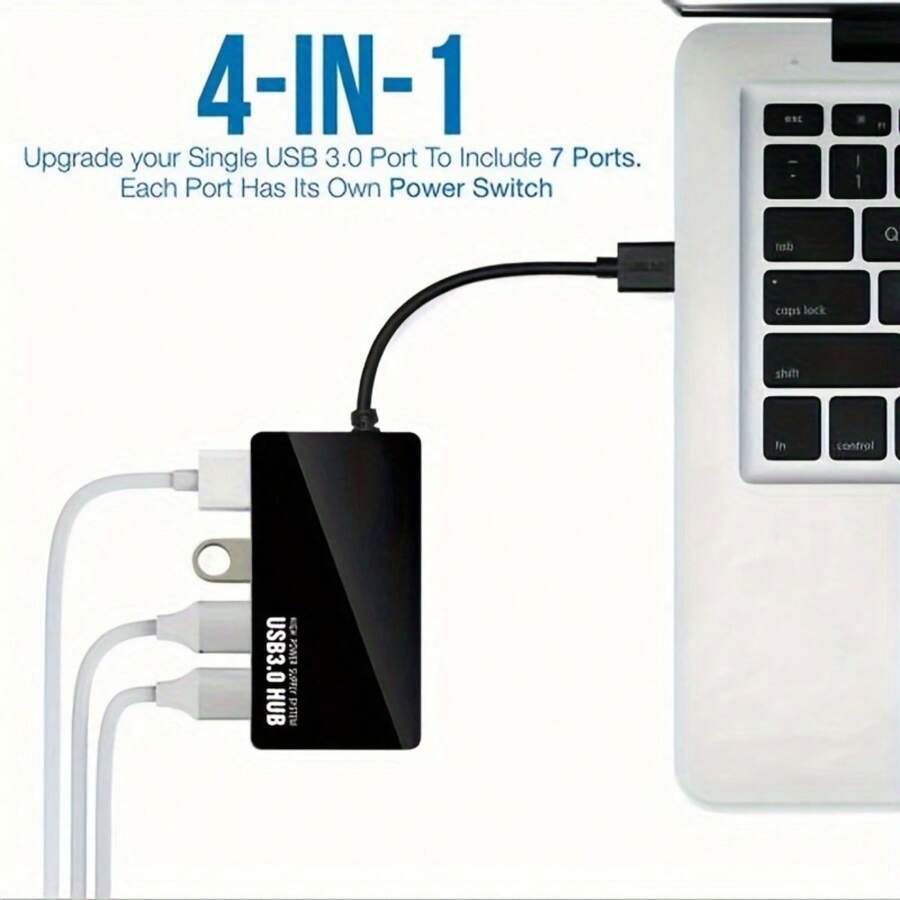 High-Speed Charging Cable Converter Adapter Hub 3.0 USB Splitter Multi-Interface 4-Port USB ...