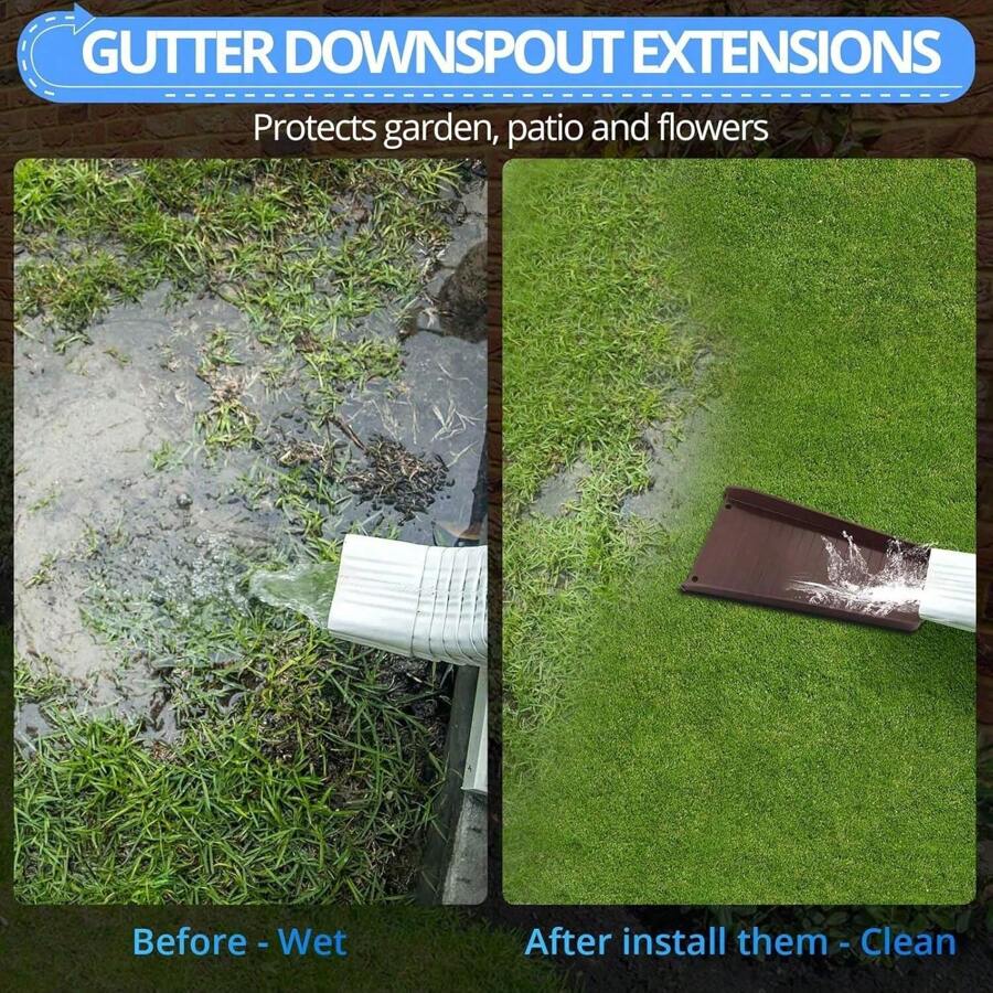 2pcs Downspout Splash Guard, Decorative Downspout Extension Splash ...