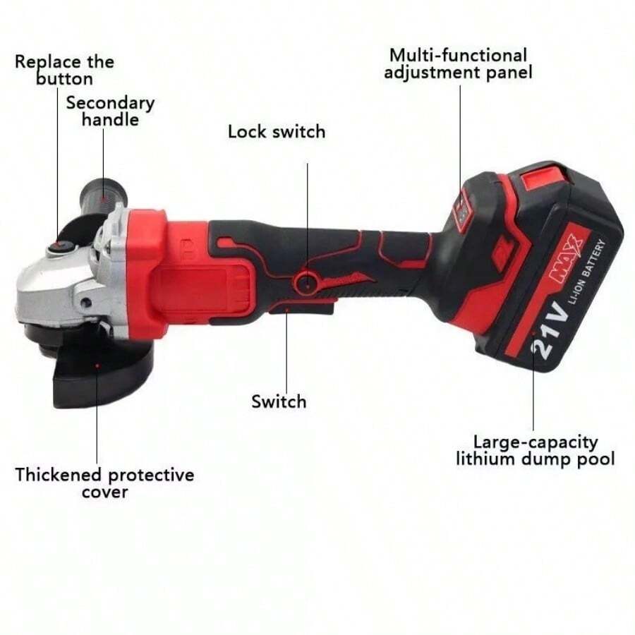 Cordless Angle Grinder For Milwaukee 18V Battery, Angle Grinder With ...