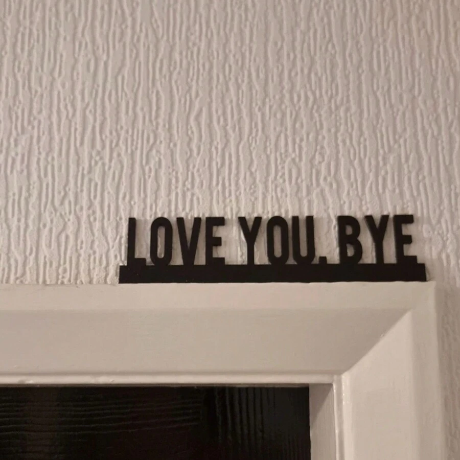 1PC Classic Metal "LOVE YOU BYE" Sign - Geometric Wall Art For Living ...