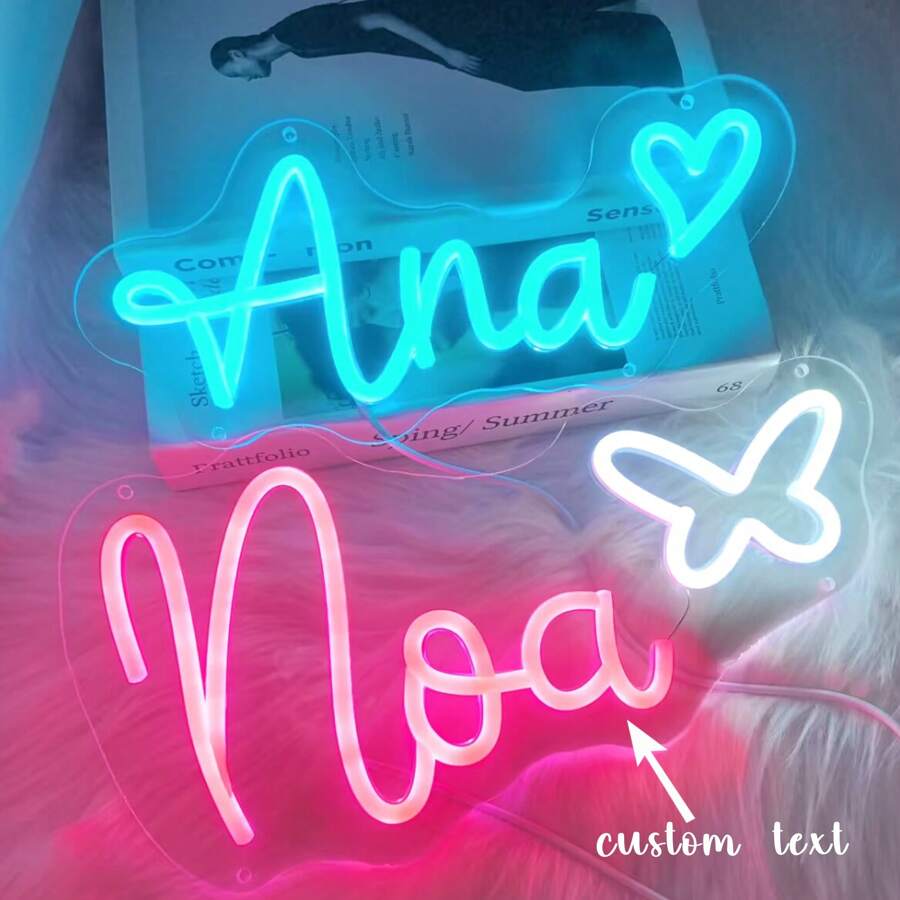 Placa de neon LED personalizada para decoração de parede, placas de ...