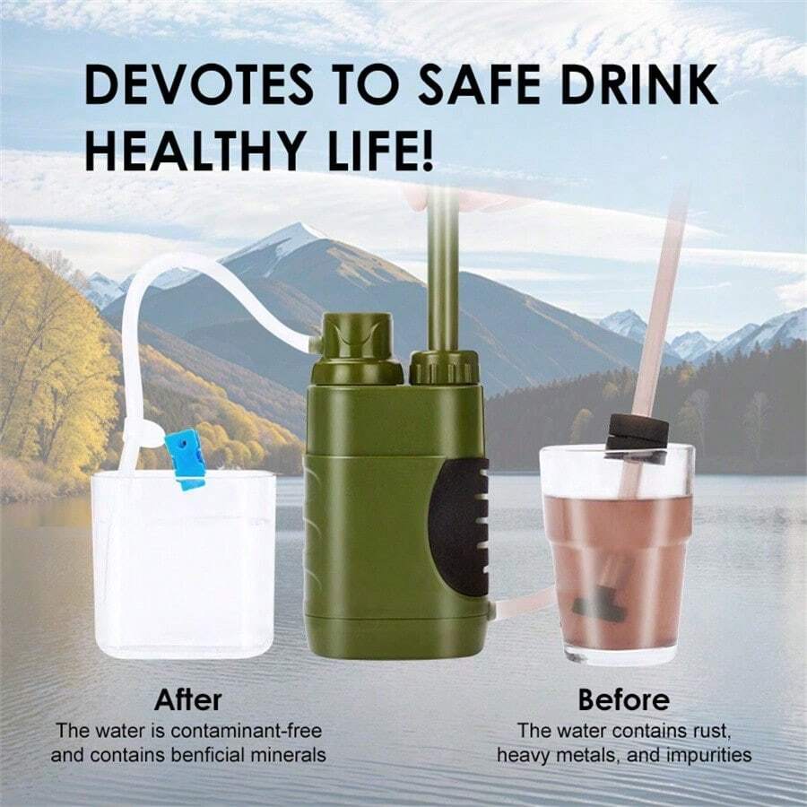 Outdoor Personal Single Soldier Water Purifier Camping Portable ...