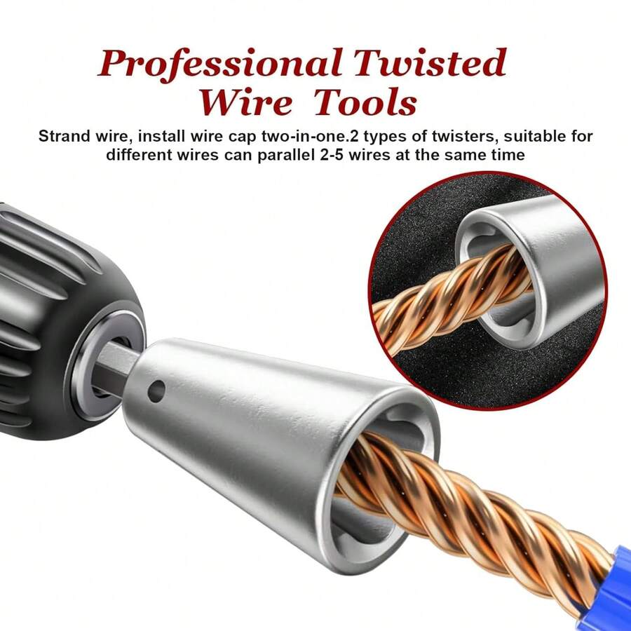 Wire Twister Tool For Drill, 2024 Upgrades Wire Nut Twister For Drill ...