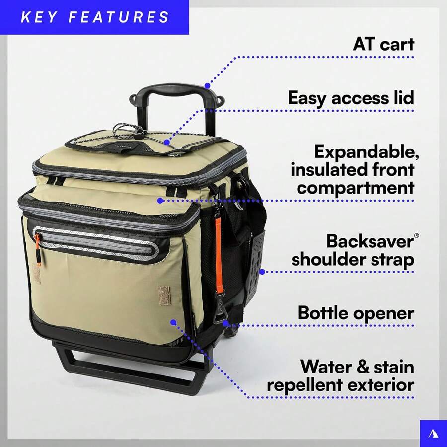 Deep Freeze 60 (50+10) Can Wheeled Cooler - Collapsible Rolling Cooler ...