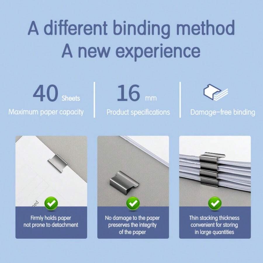 deli Deli 8591F דחיפה מהדק משרד מילוי סיכות, יכול להדק 40 גיליונות נייר מבלי לפגוע בנייר | SHEIN IL