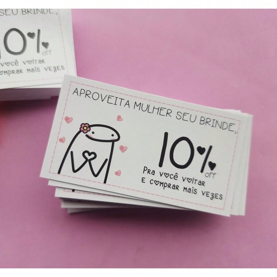 Ticket Flork Card For Customer Gift, Thank You, Discount Voucher For 30 ...