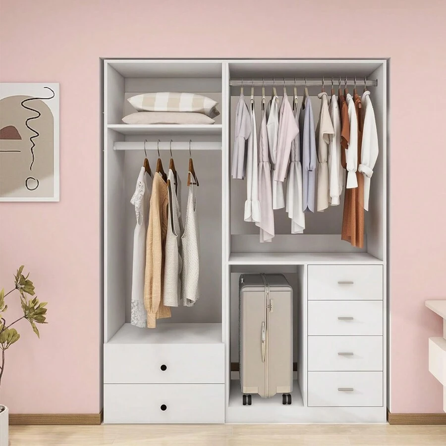 Livelylodge Closet System Closet System With 6 Drawers Closet Organizer ...
