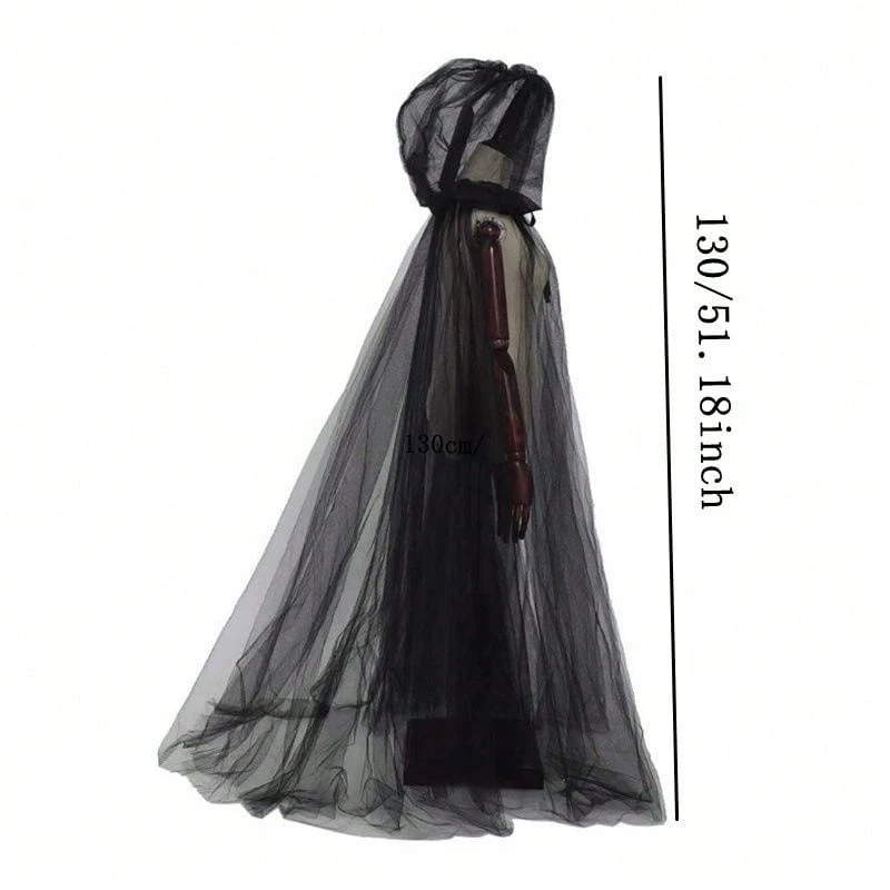 1pc Halloween Cloak Ghost Bride Shawl Witch Vampire Cosplay Show Game ...