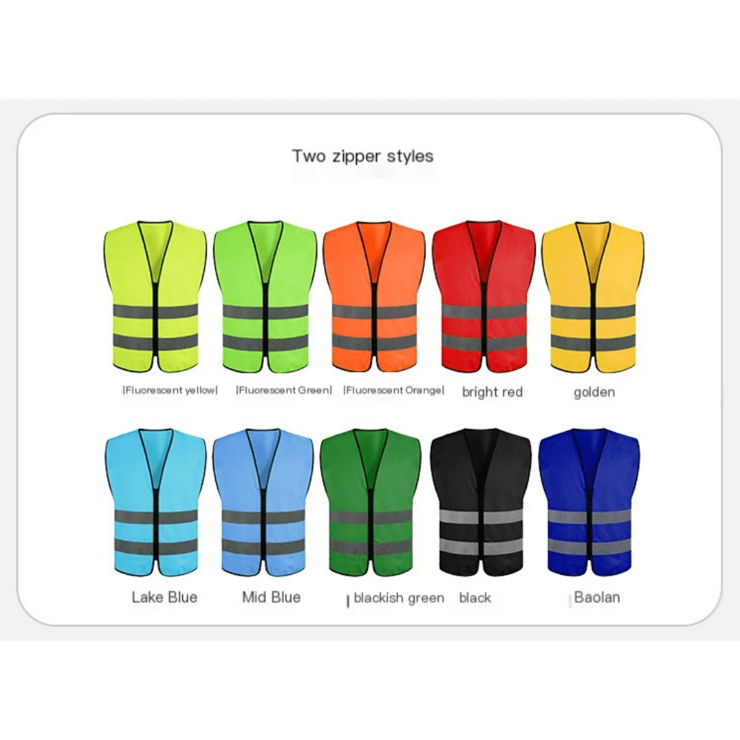 Two Zipper Styles,Reflective Vest, Construction Site, Sanitation ...