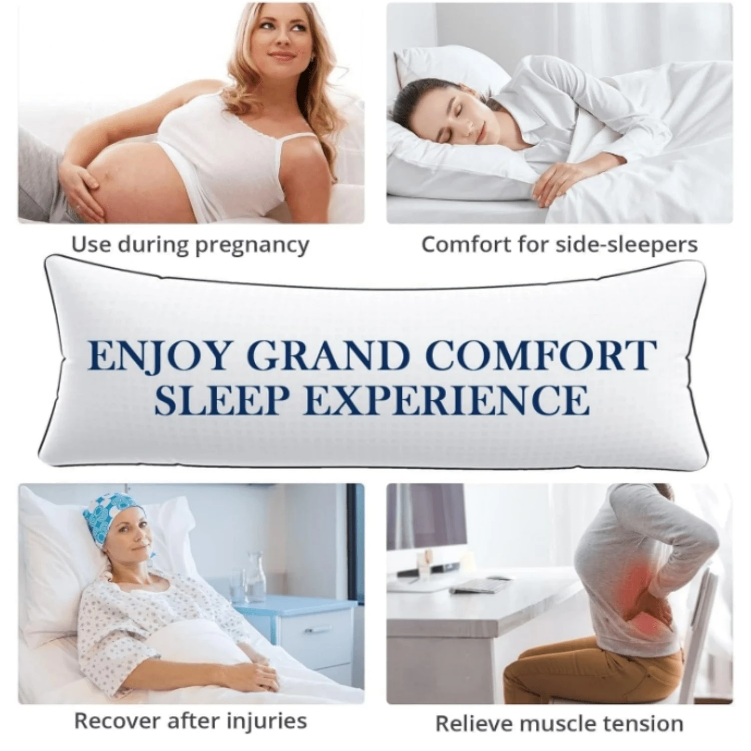 Body Pillows For Adults, Full Body Pillow Inserts Firm And Fluffy ...