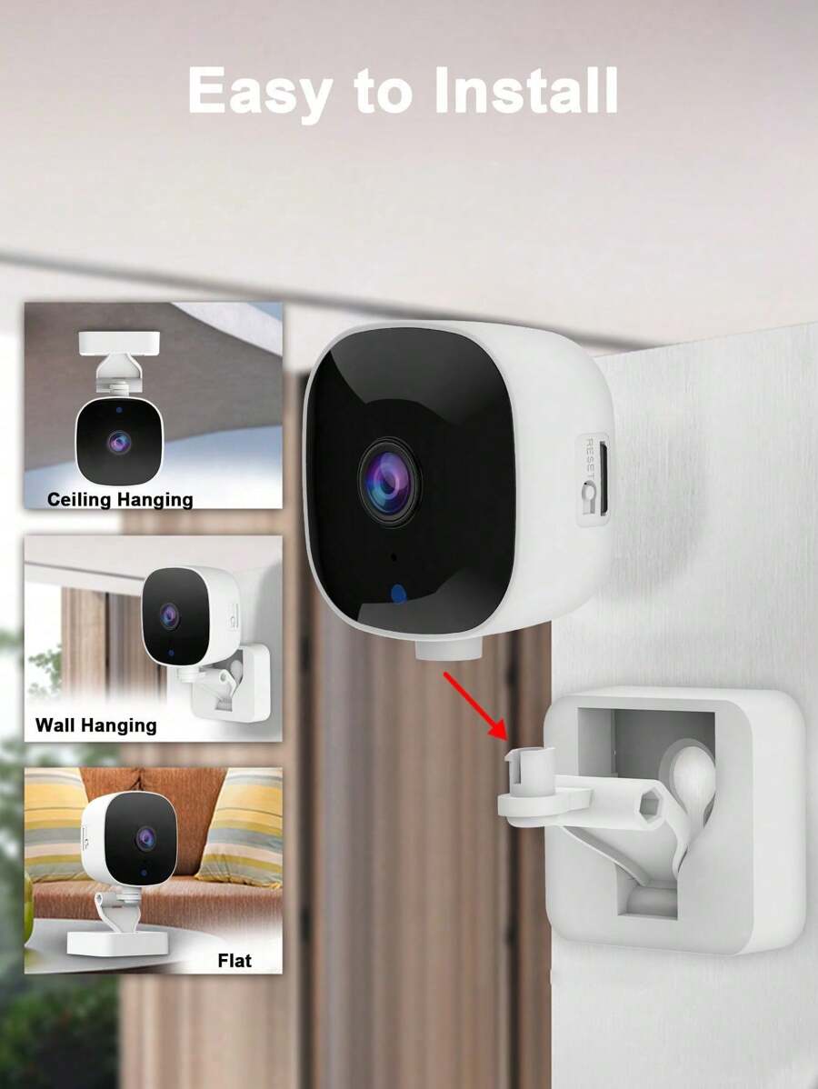 480P Full HD Smart Wireless Surveillance Camera, Crystal-Clear Full ...