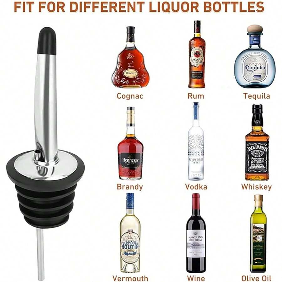 6pcs Set Of Bottle Pourers, Wine Pourer, Fast Pouring Spouts, Olive Oil ...