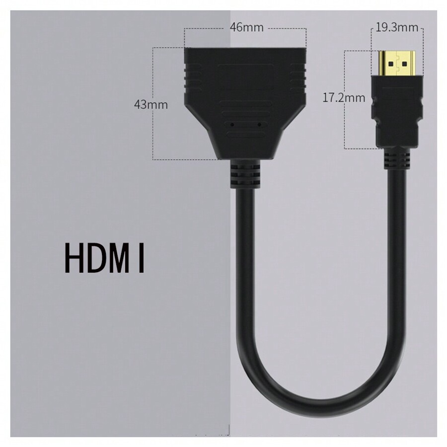 YASUHISA HDMI 1 To 2 Point Adapter HDMI 1 In 2 Out Frequency Distributor Dual Mother Converter ...