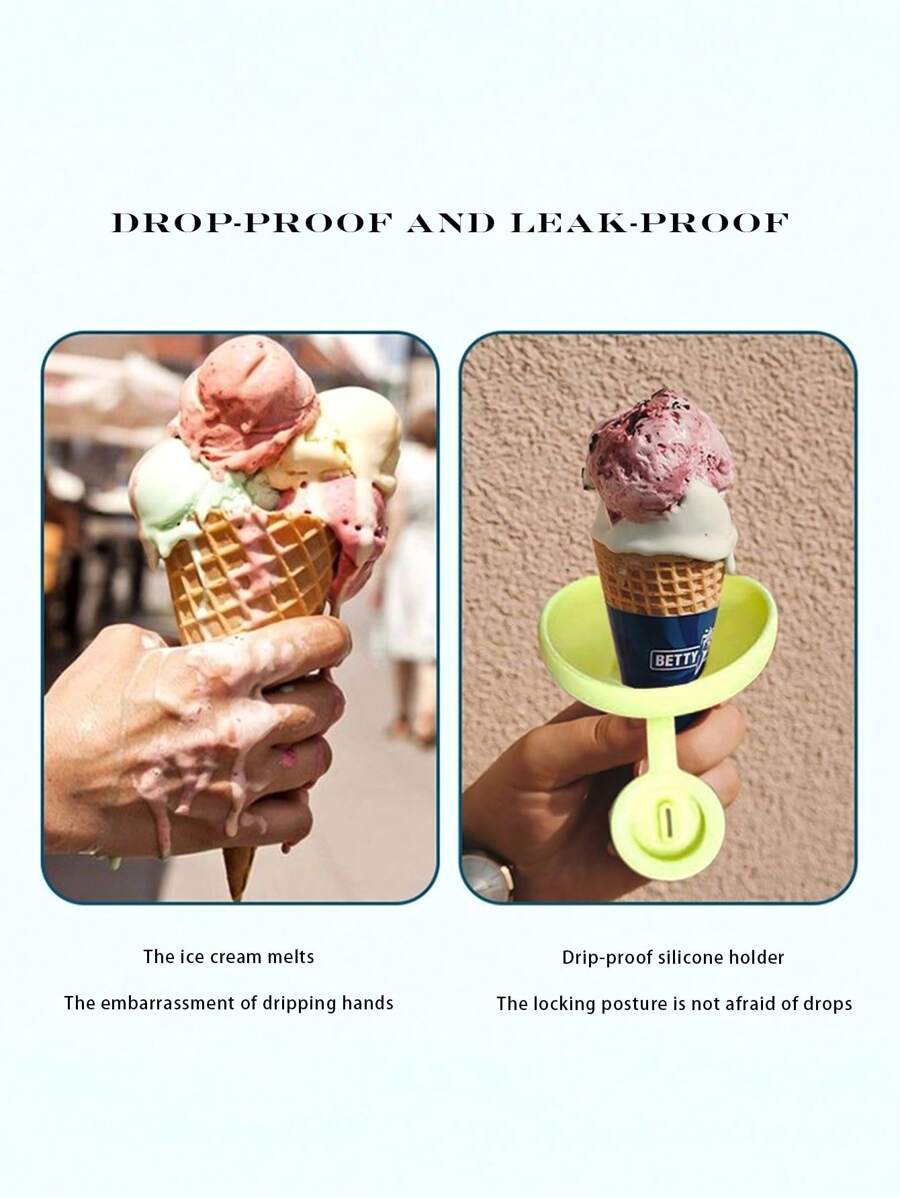 Kids' Ice Cream Popsicle Stand Anti-Drip Ice Pop Holder, Eat Ice Cream ...