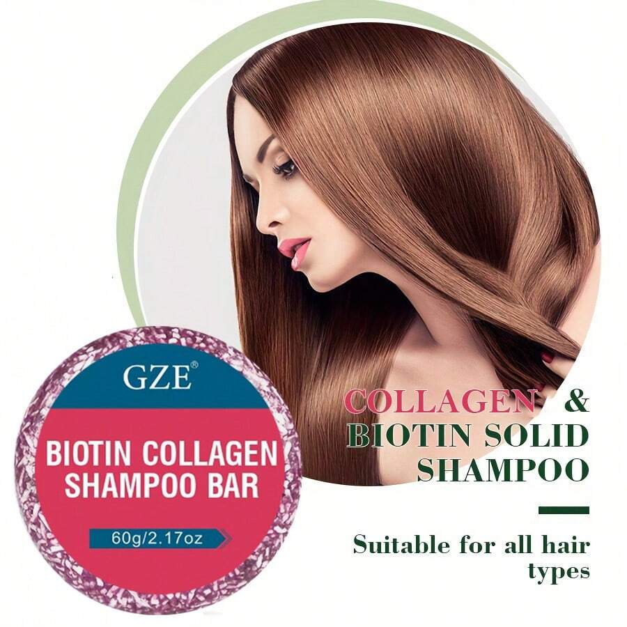 GZE Biotin Collagen Shampoo Bar Clarifying Shampoo For Men & Women ...