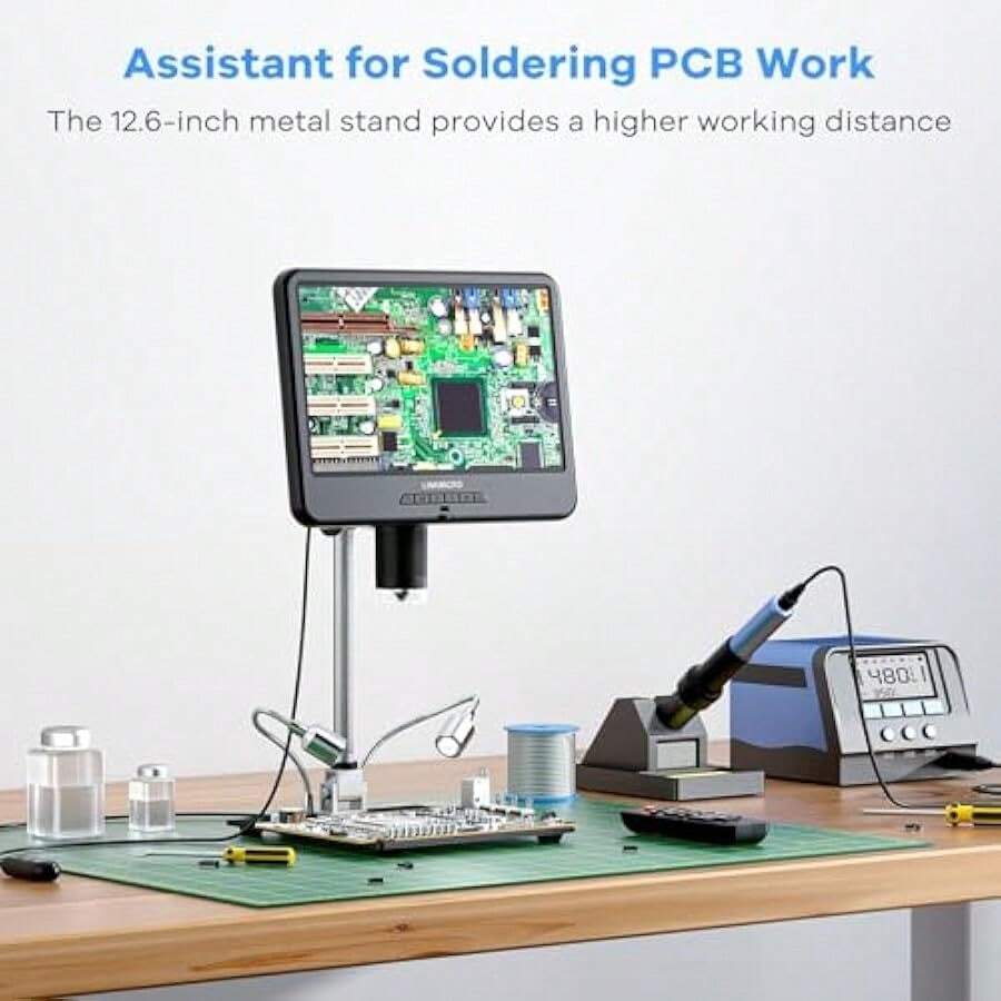 10.1 LCD Digital Microscope 260X Coin Microscope With Screen Full View ...