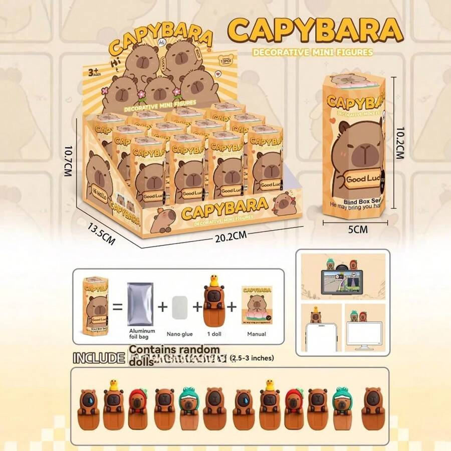 Capybara Cartoon Plush Blind Box Decoration Desk Ornament | SHEIN EUR