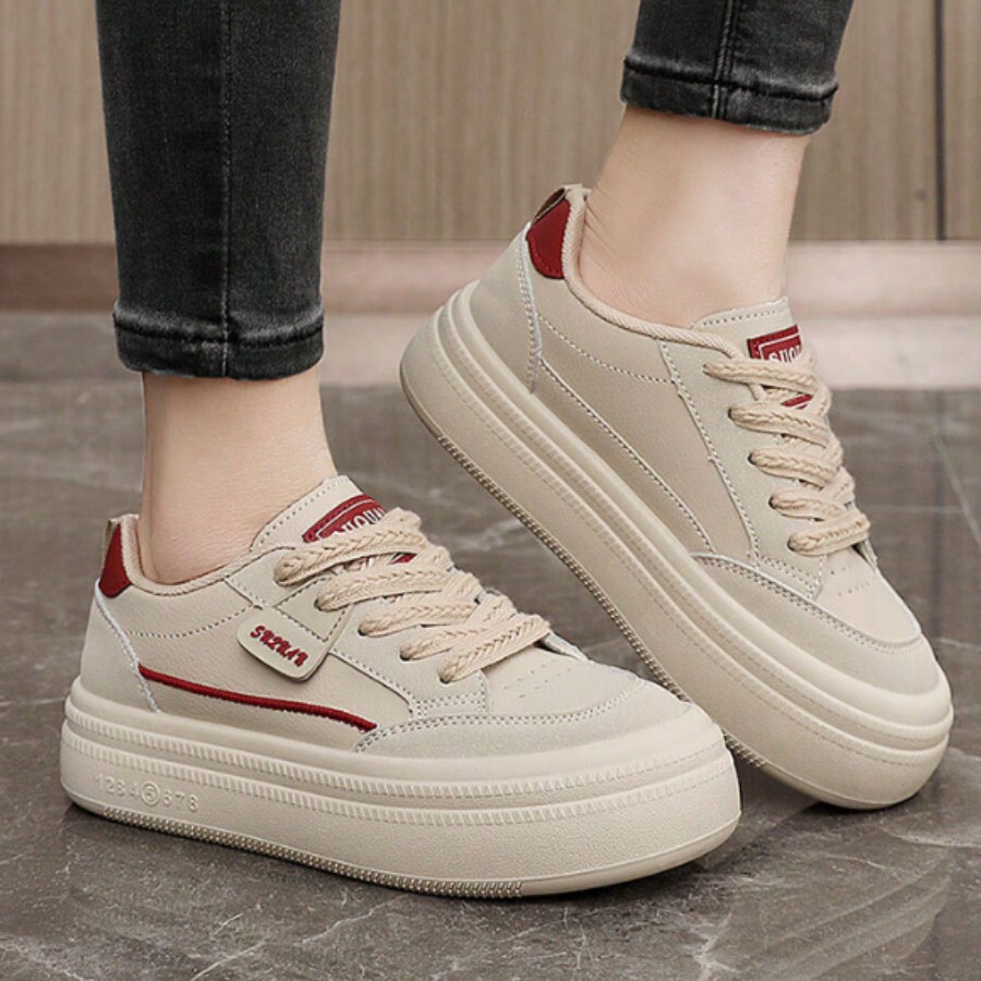 K3701 New Breathable Sneakers, Platform Thin-Sole Casual Abrasion ...