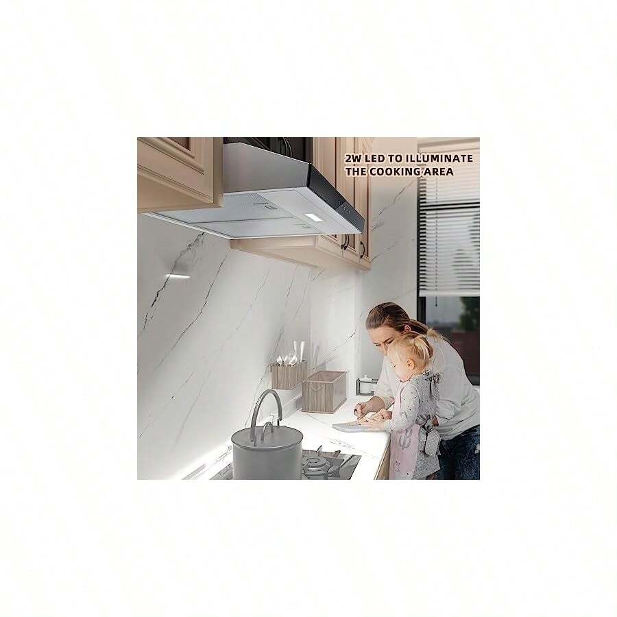 60 Cm Under Cabinet Extractor Hood Extraction Recirculation Touch ...