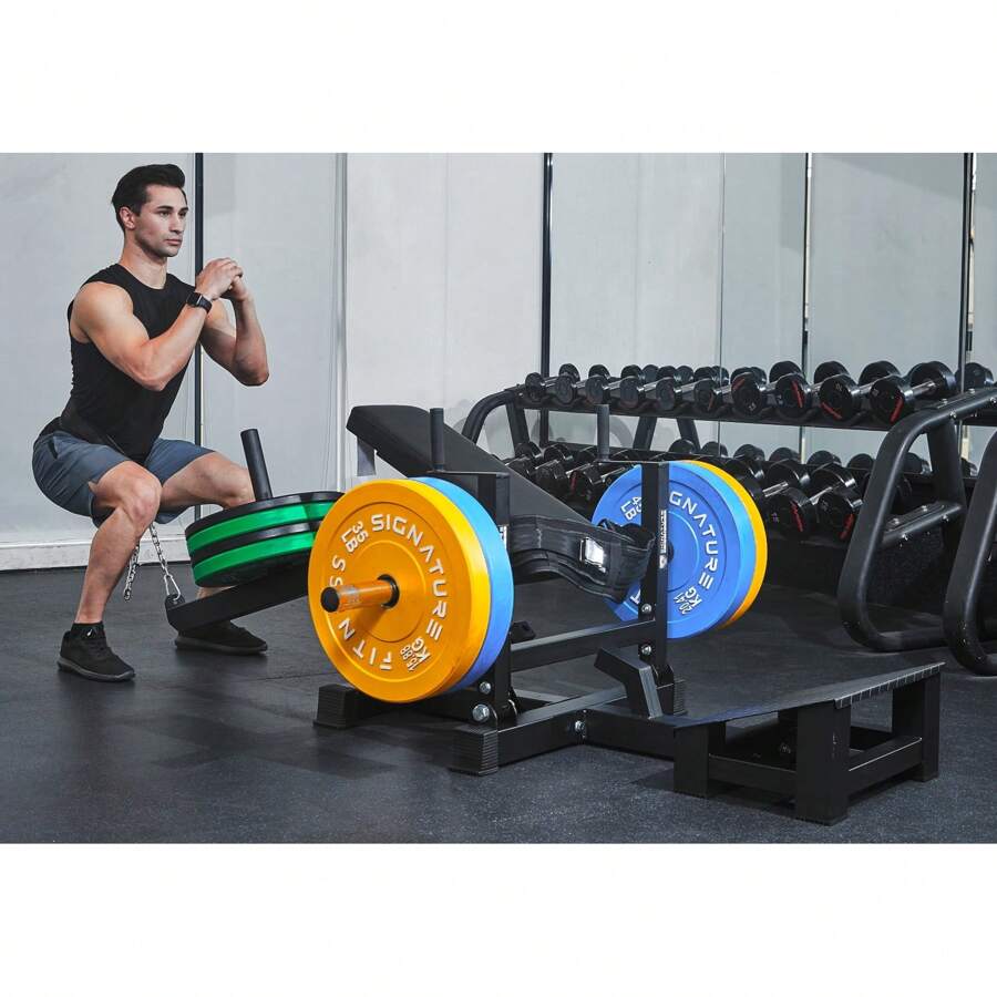 Signature Fitness Glute Bridge Plate Loaded Hip Thrust Machine Black Steel Frame 17637 Lb