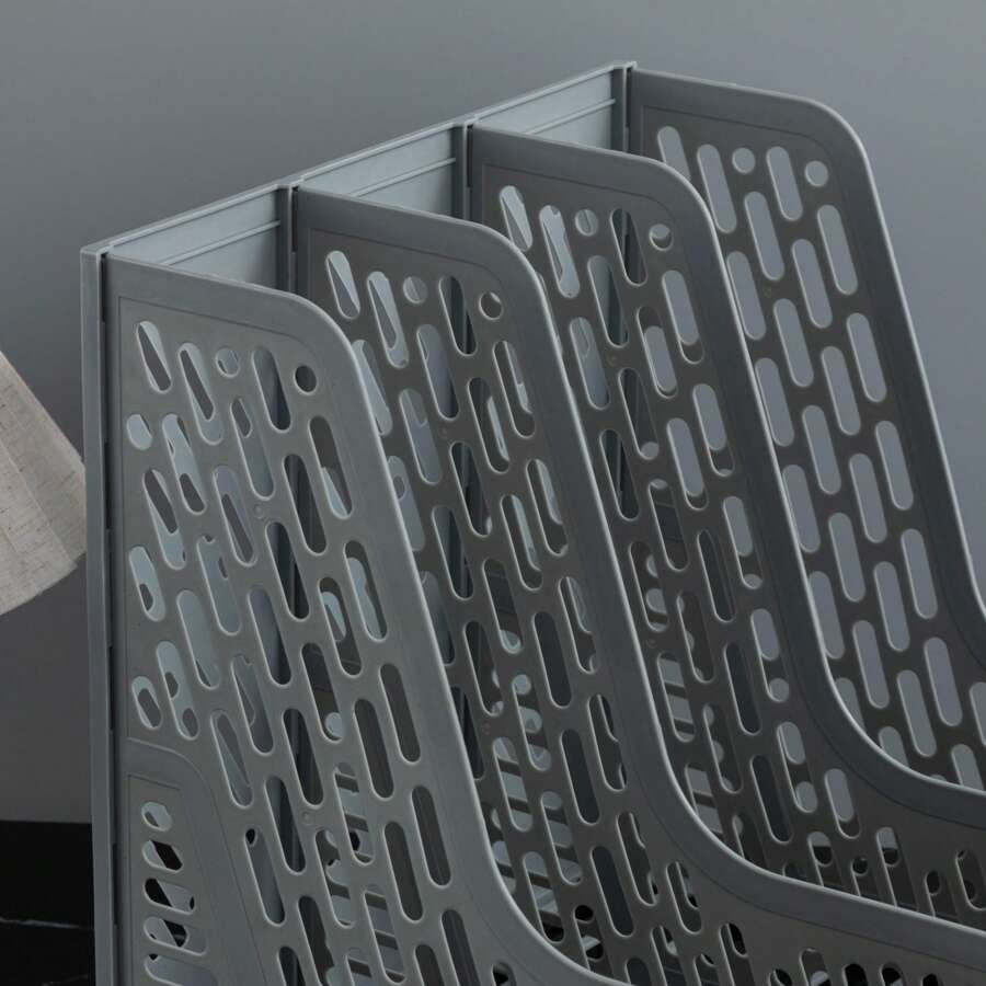 Thick File Storage Box, Vertical File Holder Stand Shelf, Simple Book ...