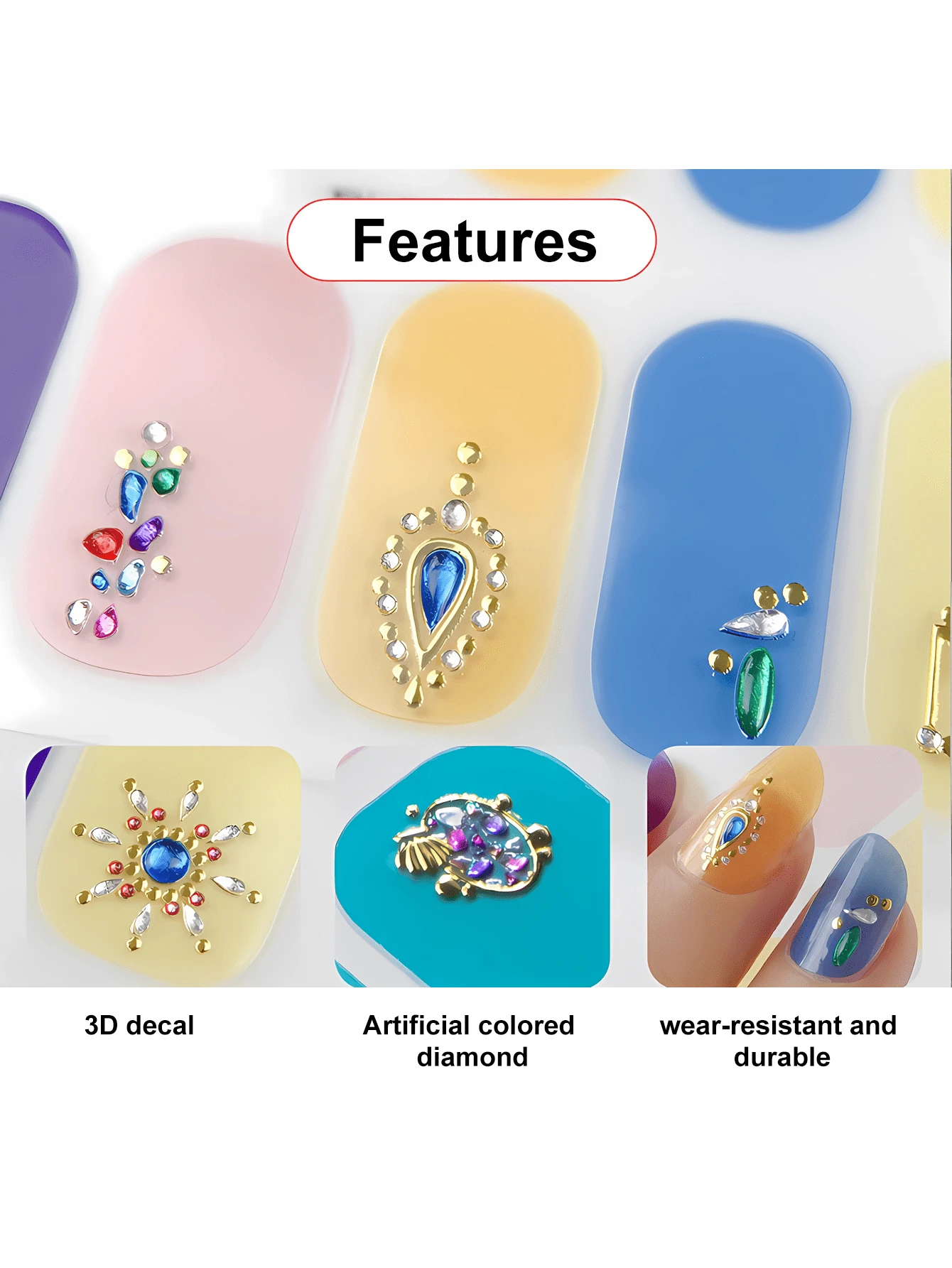 Very Strong Mahogany Color New 16-Finger Nail Nail Paste Hot Gold ...