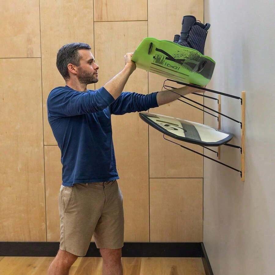 Wakeboard Storage Rack, Wall Mount Water Ski And Wake Surf Board ...