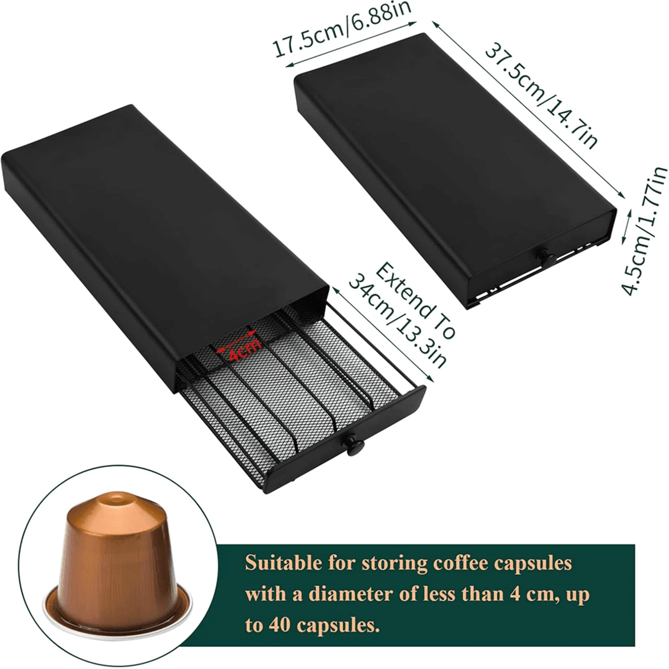Pods Coffee Drawer Holder Coffee Capsules Storage Rack Capsule ...