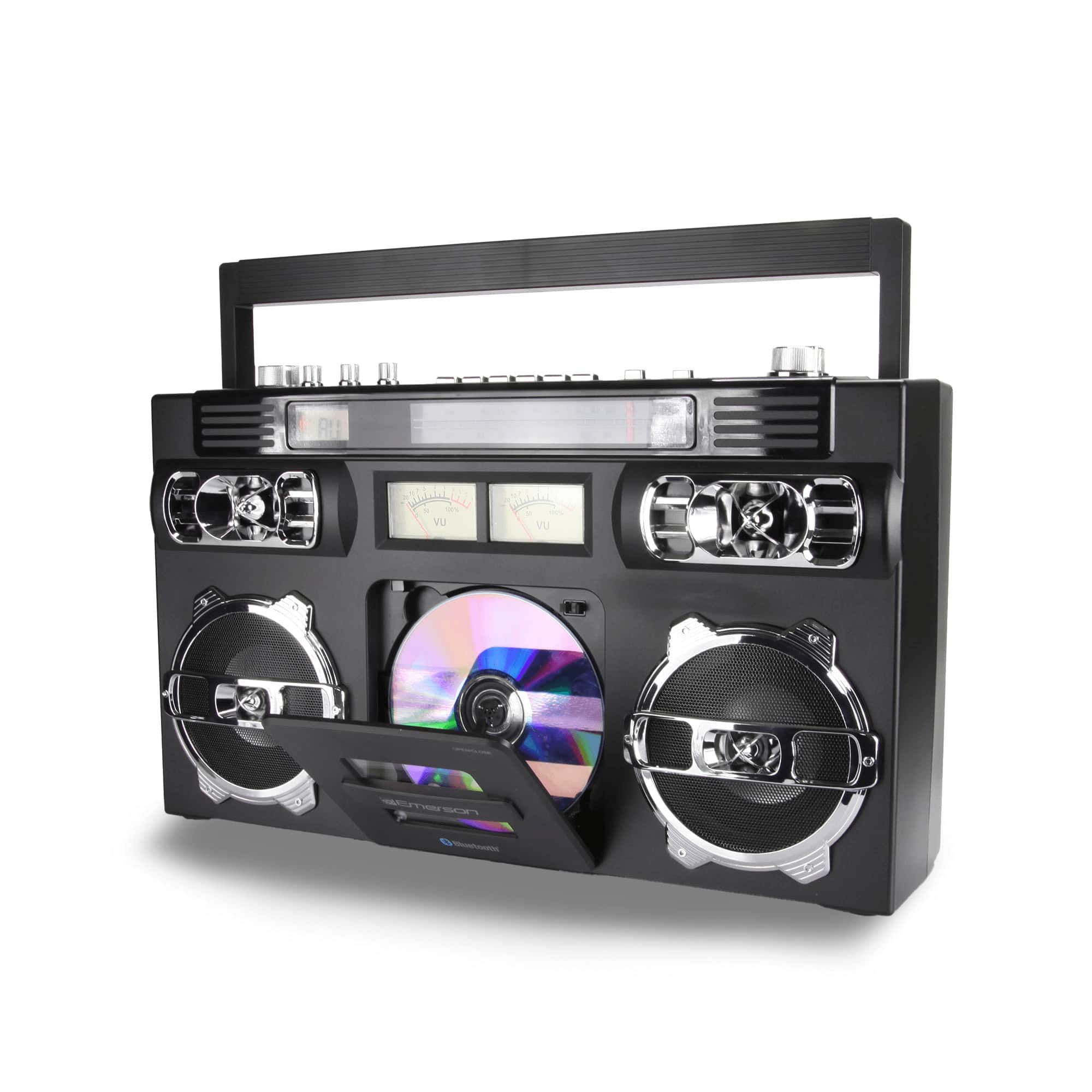 Emerson Retro Portable CD Boombox W Programmable Memory And LED Digital ...