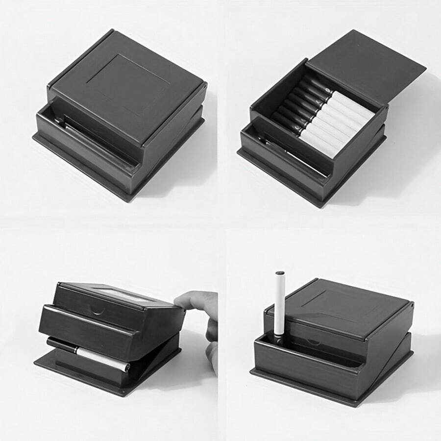 Black Desktop Cigarette Case, Automatic Cigarette Ejection, Crush ...