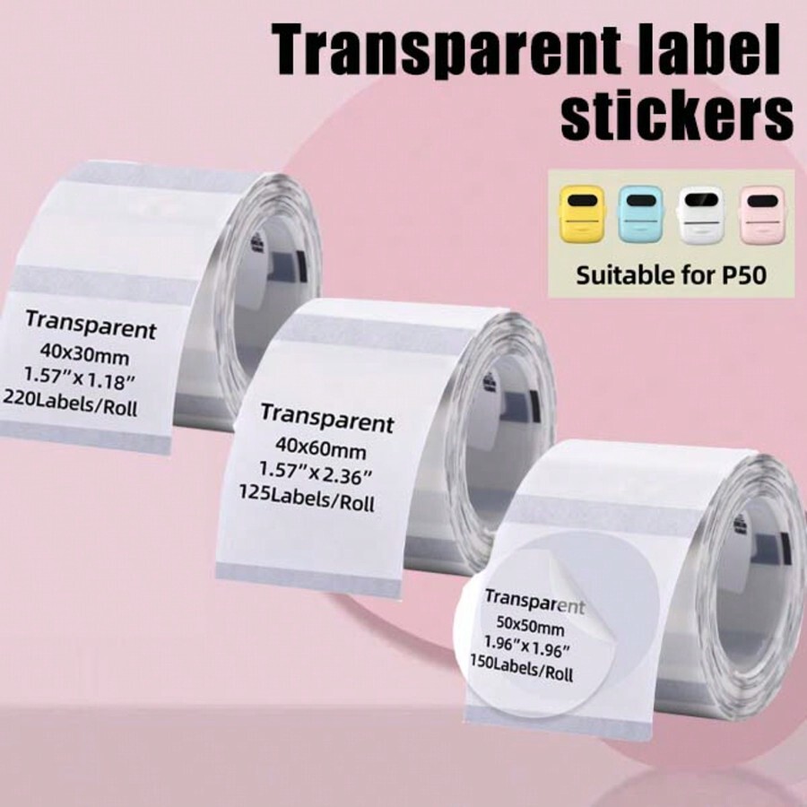 Marklife Marklife Transparent Thermal Printer Labels - Inkless, Self ...