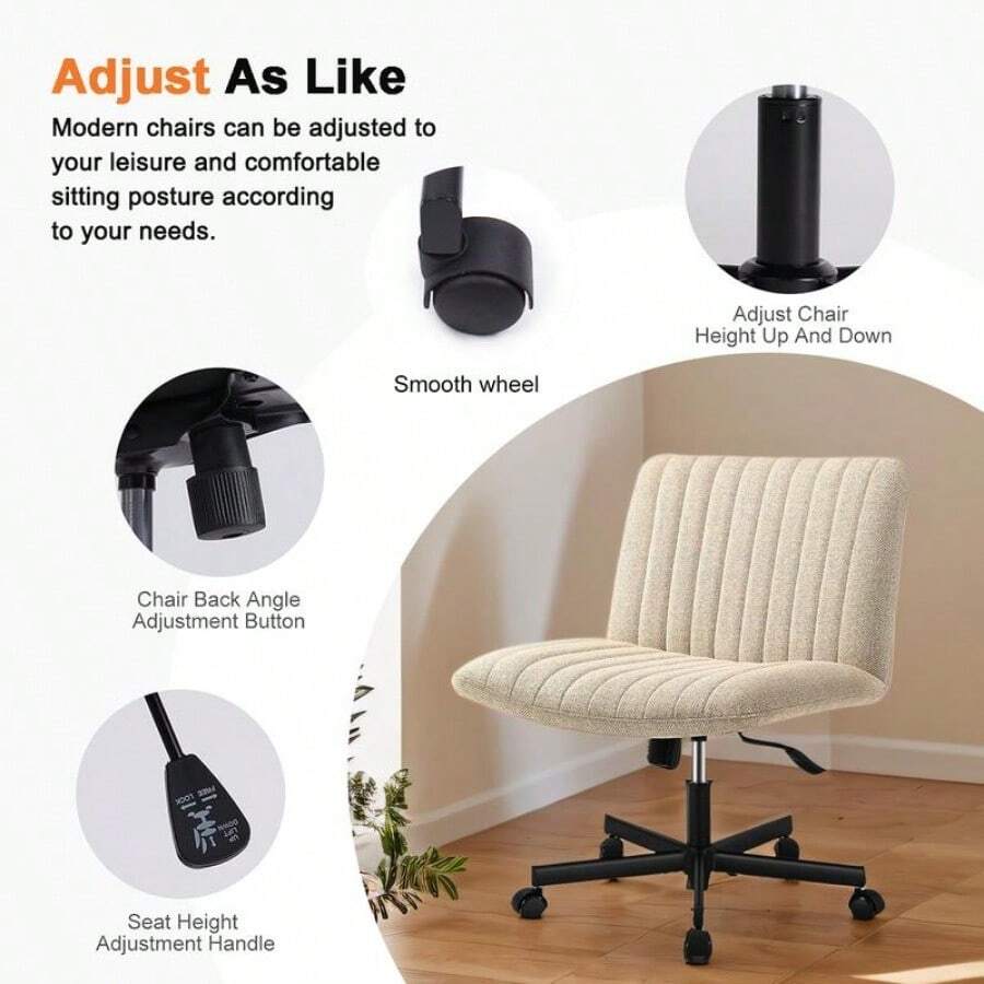 Home Criss Cross Chair Plus Size Criss Office Chair Sit Cross-Legged ...