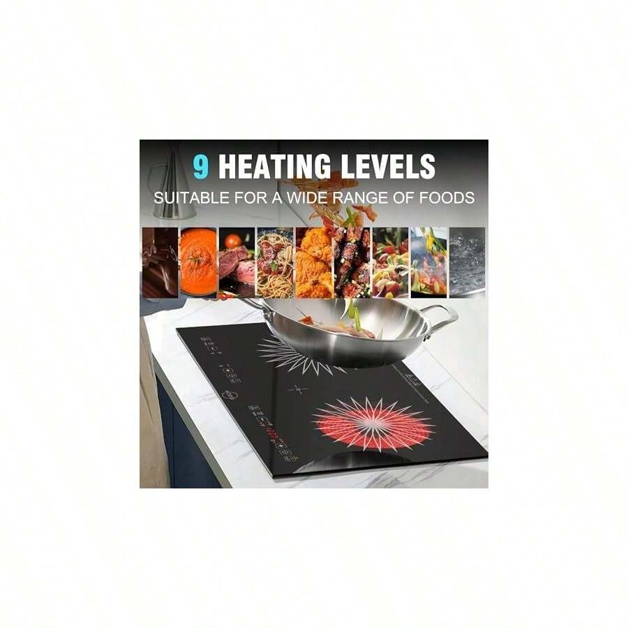 Double Ceramic Hob 3200W Plug In Electric Hob 60cm Built-In Cooktops 2 ...