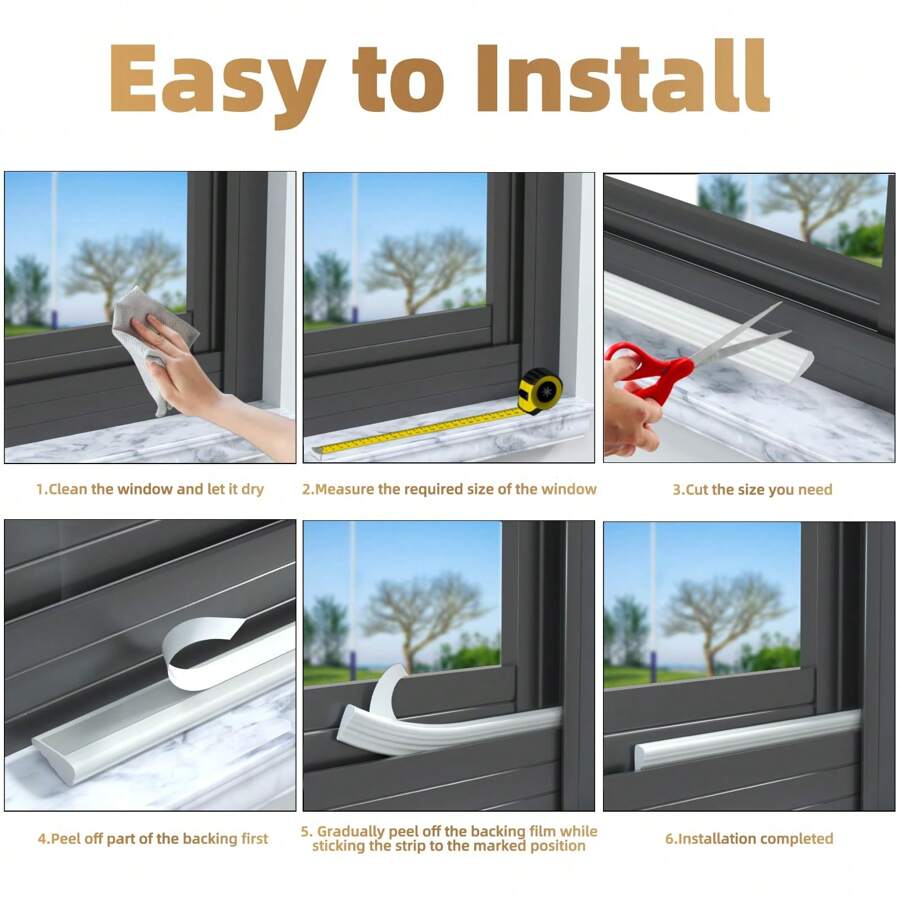 Wedge-Shaped Foam Door & Window Weather Stripping, Self-Adhesive ...