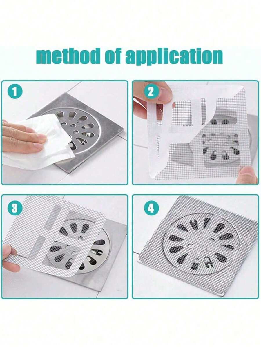 10/30/50/60/100pcs Premium Disposable Sewer Filters, Effective Hair ...