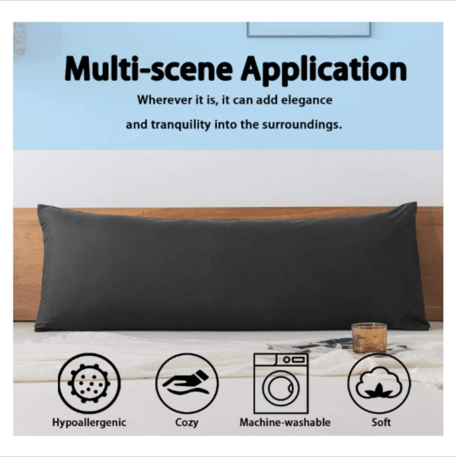 Full Body Pillow With Removable Cover For Adults - Soft & Fluffy Body ...