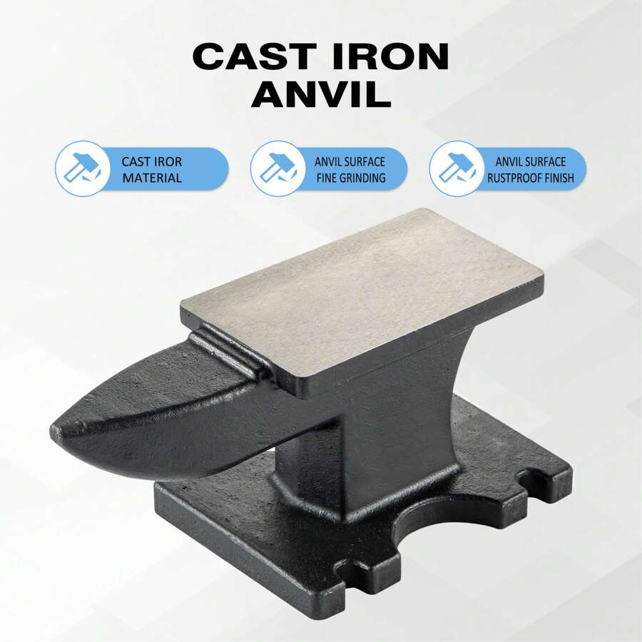 Cast Iron Anvil, 25 Lbs(11kg) Single Horn Anvil With 6.8 X 3.5 Inch ...