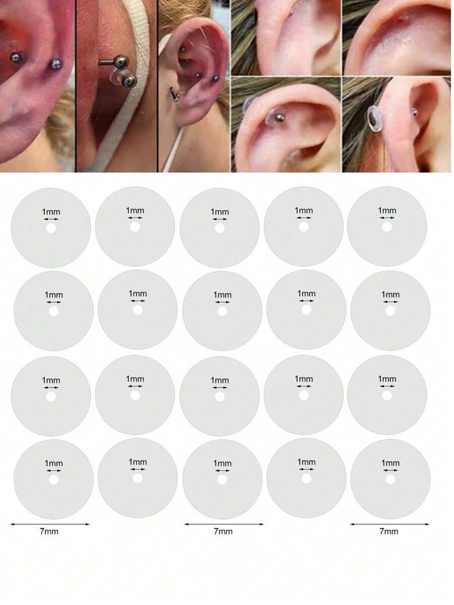 10-40pcs Piercing Healing Silicone Discs Flexible Anti Hyperplasia ...