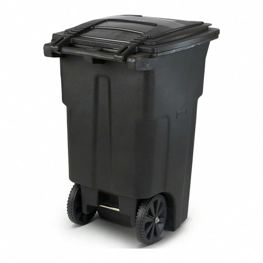 The64 Gallon Black Garbage Can With Wheels And Lid | SHEIN Singapore