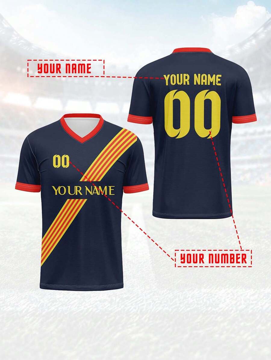 2025 Customized Team Jersey, Men V-Neck Sports Uniform Club Training ...