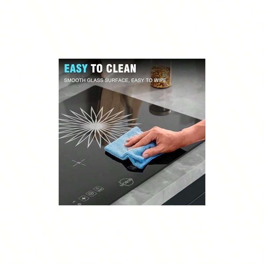 Double Ceramic Hob 3200W Plug In Electric Hob 60cm Built-In Cooktops 2 ...