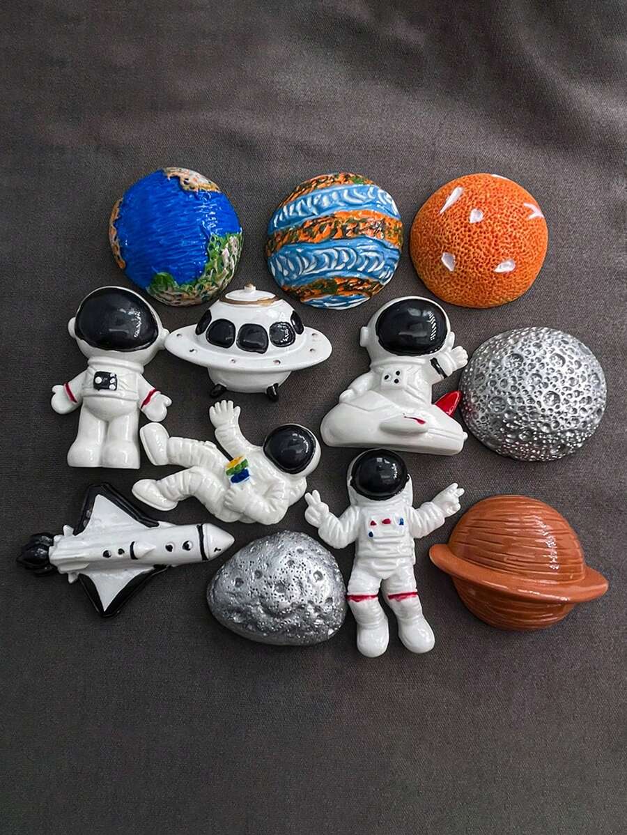 6pcs Astronaut, Rocket, Spacecraft Shaped Decorative Magnets ...