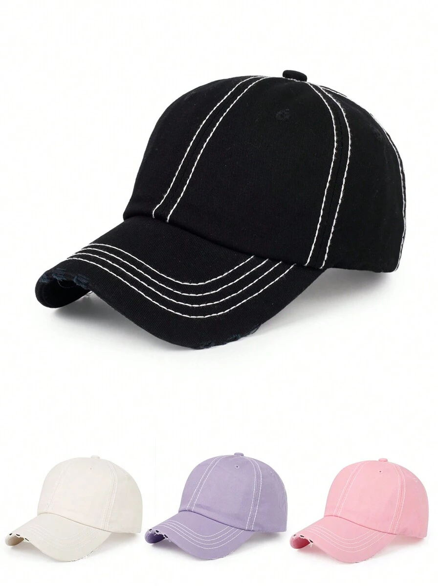 Wash With Water To Make It Old. Soft Top Solid Color Baseball Cap ...