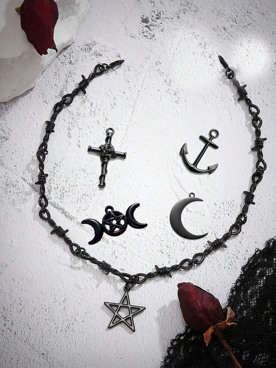 1pc Retro Thorn Necklace, Thorn Collarbone Chain Fashion Necklace ...