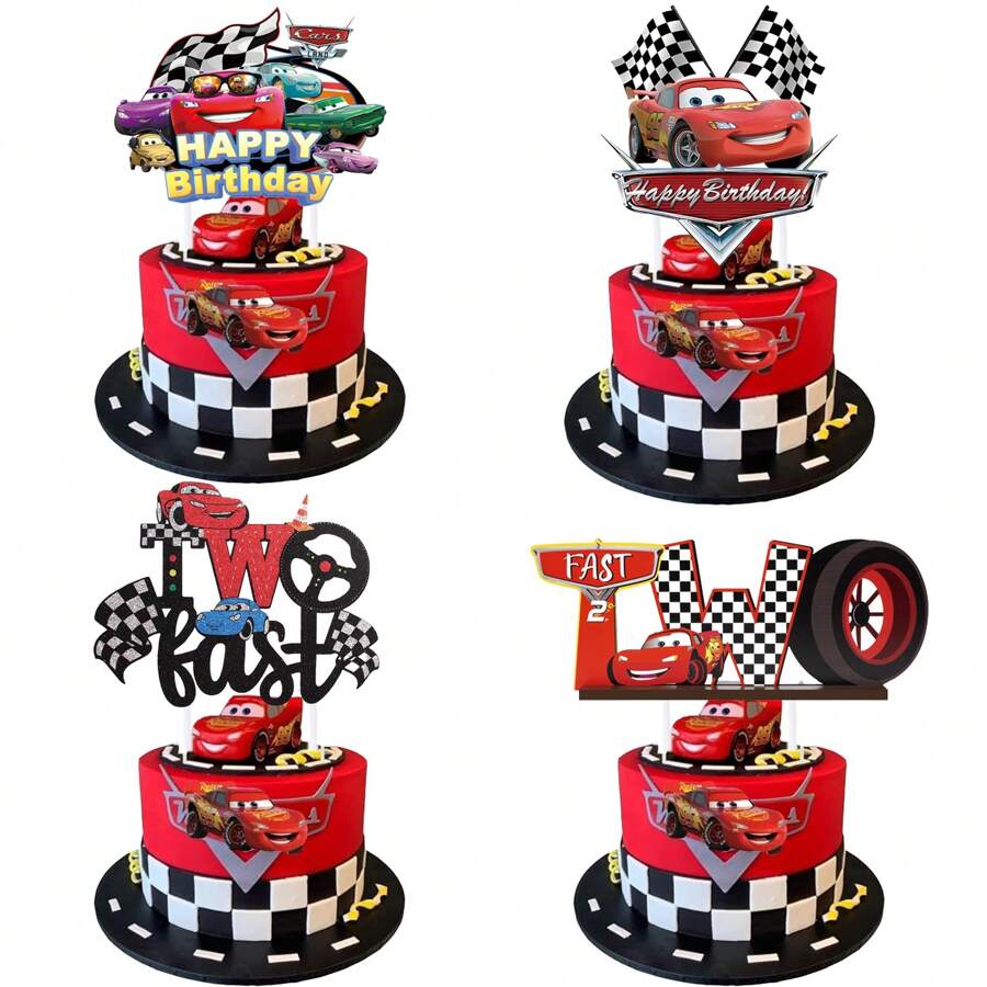 Disney 1pc Disney McQueen Cake Topper,McQueen Birthday Decorations ...