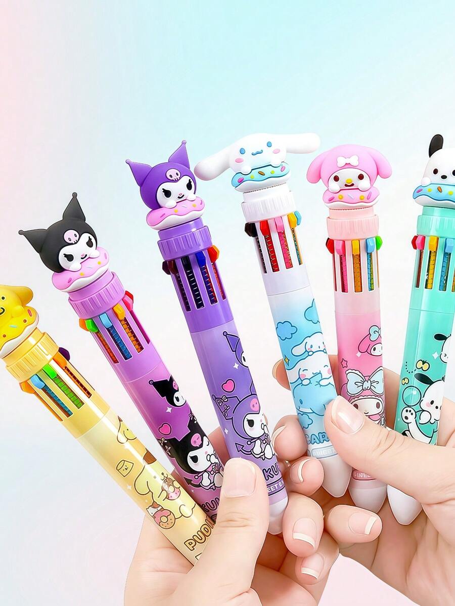 1pc/2pcs/3pcs Bag Random Press Pen, Cute Cartoon Animation Animal Cute ...