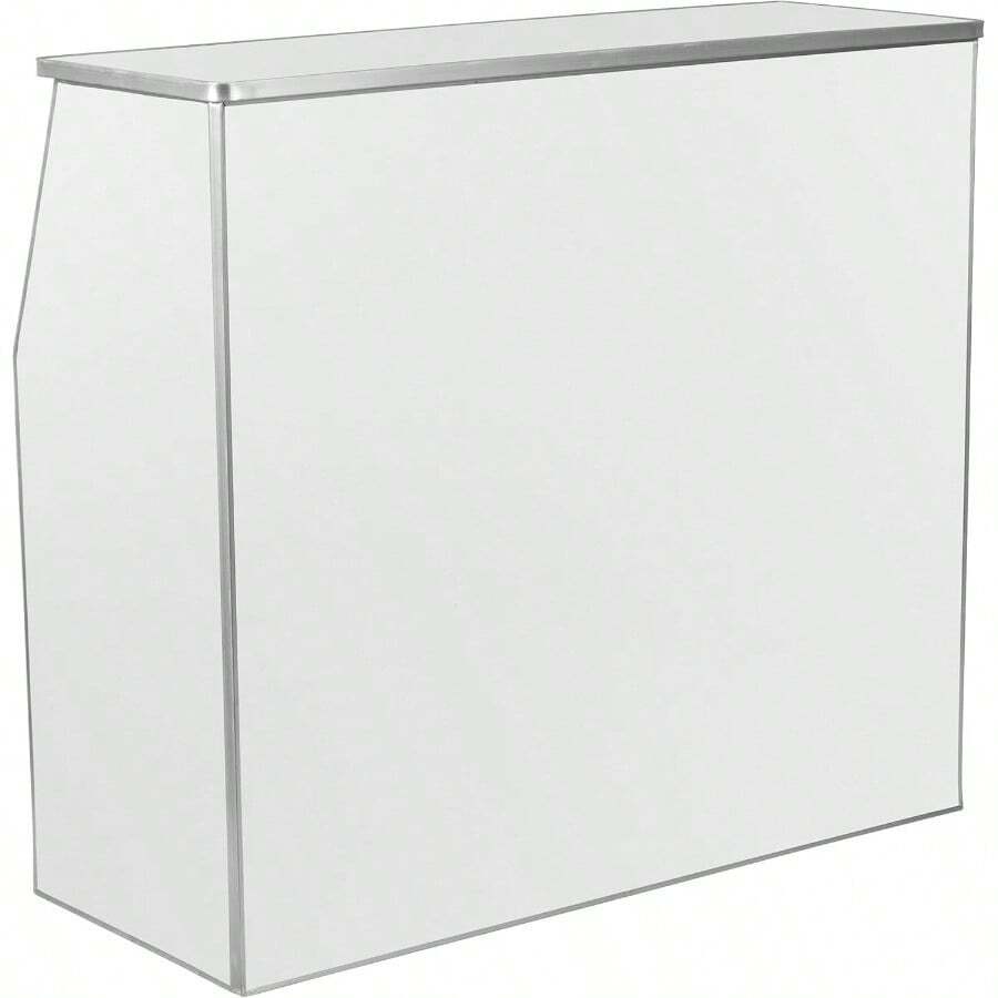 4' Folding Portable Event Bar With Top And Middle Shelves, Mobile ...