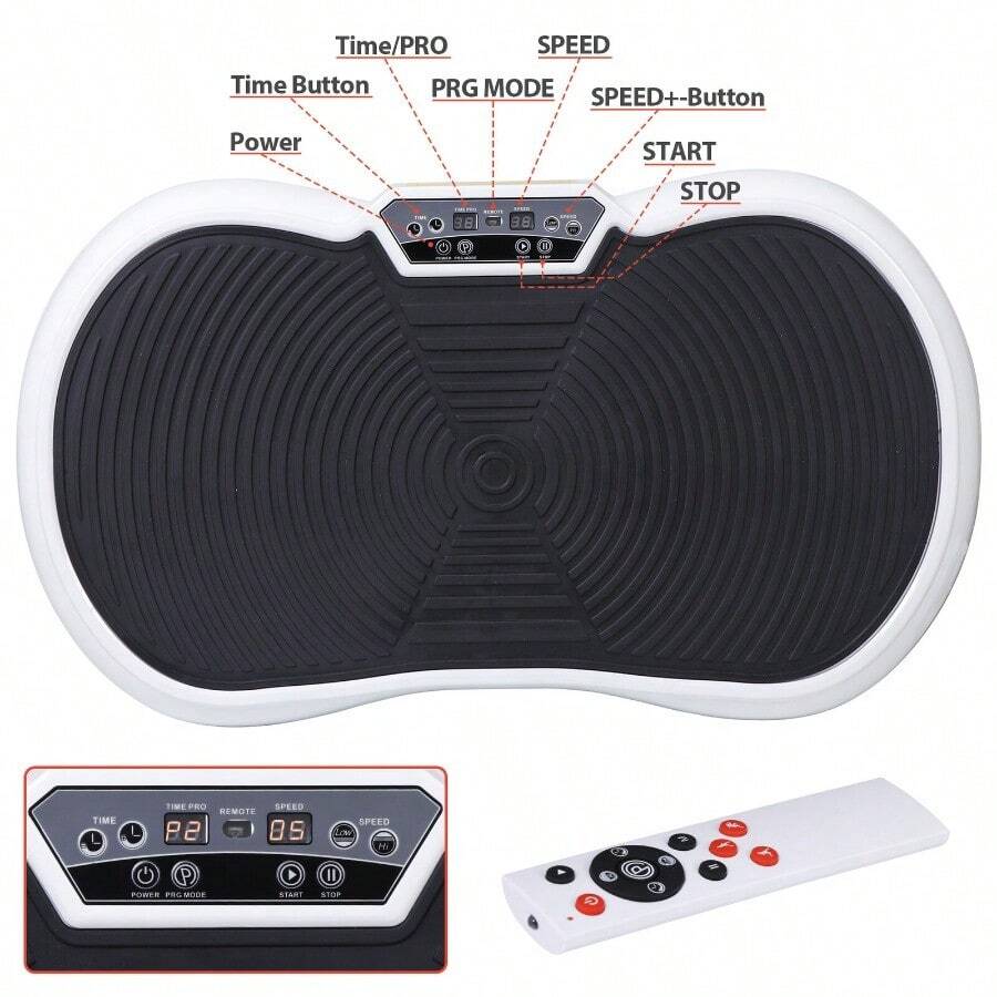 Vibration Plate Fitness Platform Exercise Machine Vibrating Full Body ...