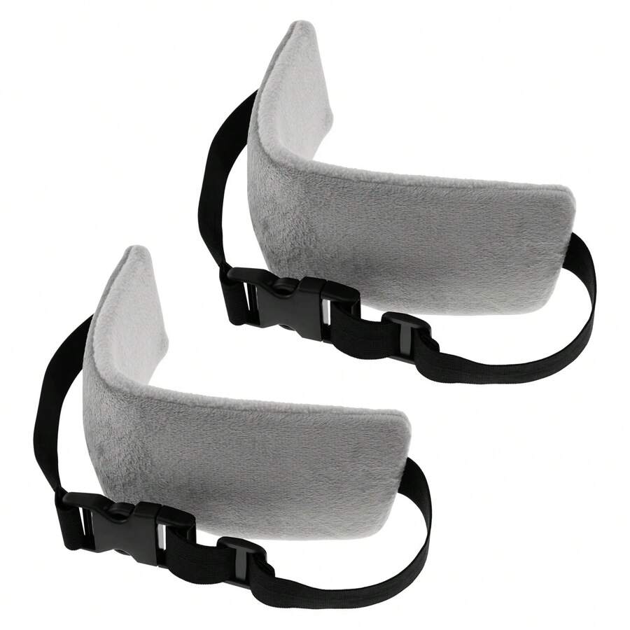 2 Pieces Travel Pillow Neck Pillow Adjustable Head Support Strap ...